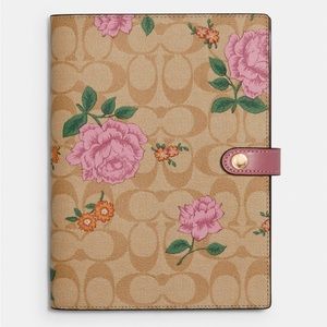 Coach | Office | Coach Prairie Rose Canvas And Leather Notebook | Poshmark